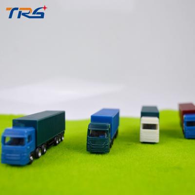 Китай 1:150 scale 8cm long architectural model plastic miniature Container truck trailer for model building train layout продается