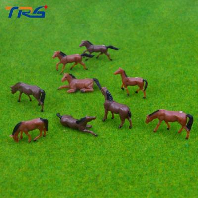 Китай 1:150 scale ABS plastic Model Train Building Layout Painted Animal Figures gauge Horse 13mm продается