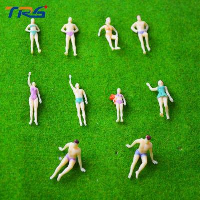 Китай 1:50 train layout HO scale ABS plastic swim figure 3.5cm model color swiming people продается