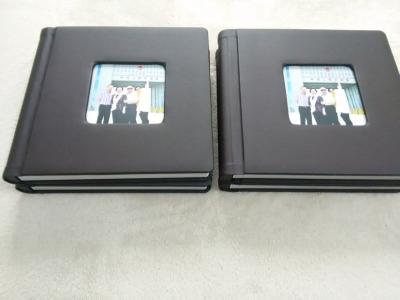 Chine Le cuir classique 10x14 rincent des albums de mariage de bâti avec les pages verticales de PVC à vendre