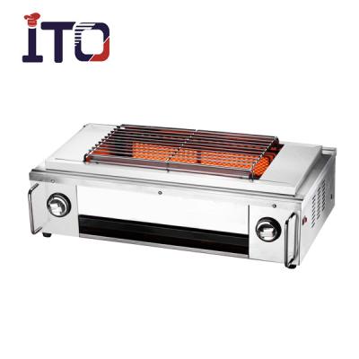 China Easily Assembled Smokeless Stainless Steel CS-05 Gas BBQ Grill With Fan en venta