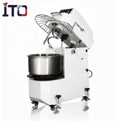 China Snack Plant Double Speed Dough Mixer Rising Head Spiral Flat Surface Te koop