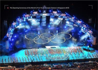 Cina Glux che annuncia gli schermi del LED per i giochi olimpici 2010 della gioventù a Singapore in vendita