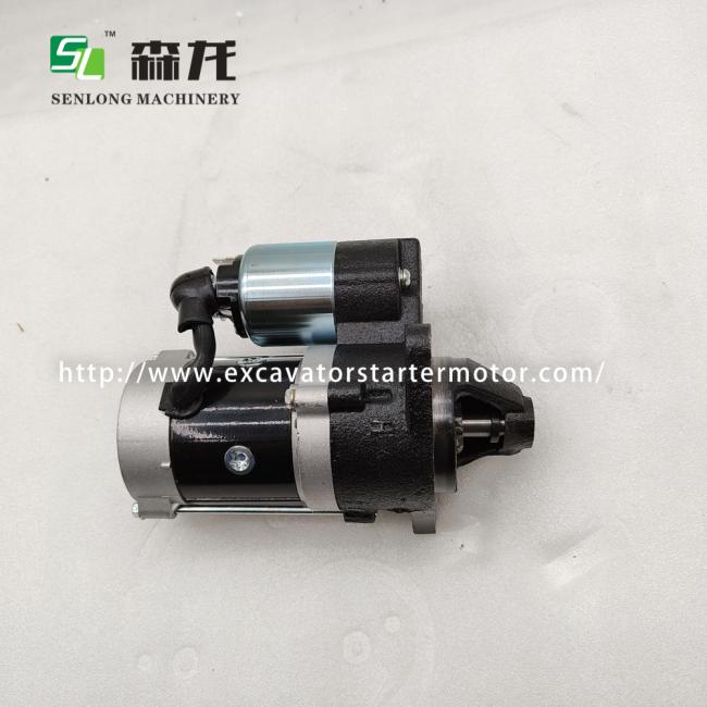 Starter motor connection view