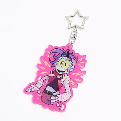 Cina Eco-Friendly custom anime plastic key chain with Non-clear edge acrylic key chain in vendita