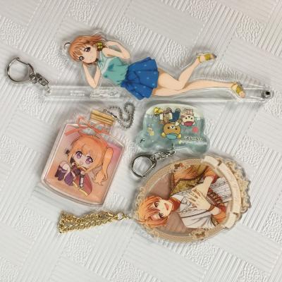 Cina OEM Decoration Customized Acrylic keychain/pendent with anime figure/Cartoon figure Printed in vendita