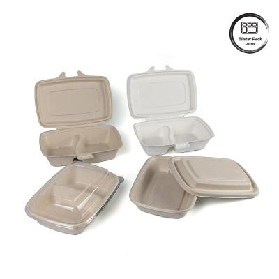 Chine 9 pouces Biodégradable Clamshell Containers à emporter Eco-friendly Stockage alimentaire jetable à vendre