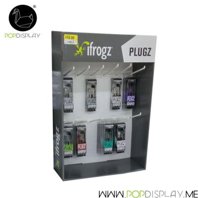 China Recyclable Material Walmart POP Cardboard Partner Hanging Display For Headphone en venta