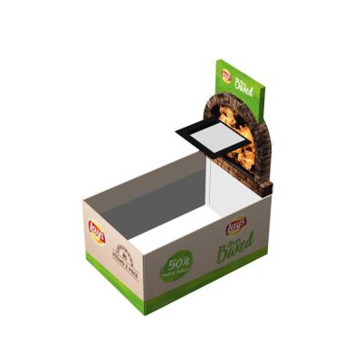 Китай New Material Recyclable Free Custom Design High Quality Promotion Food Packaging Recyclable Counter Display Box Pdq продается