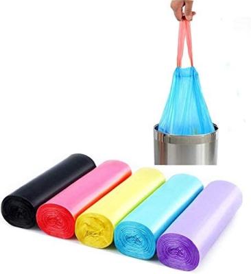 Cina Colorful HDPE Drawstring Trash Garbage Bags In Rolls in vendita