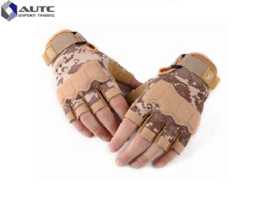 Chine Résistance tactique d'usage de microfibre de gants de tir d'armée Fingerless renforcée à vendre