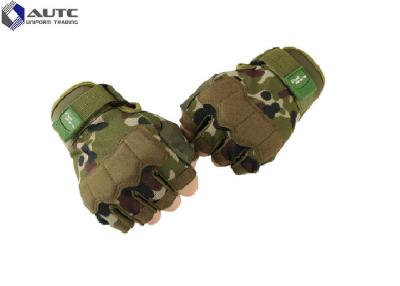 Chine Résistance tactique d'usage de microfibre de gants de tir d'armée Fingerless renforcée à vendre