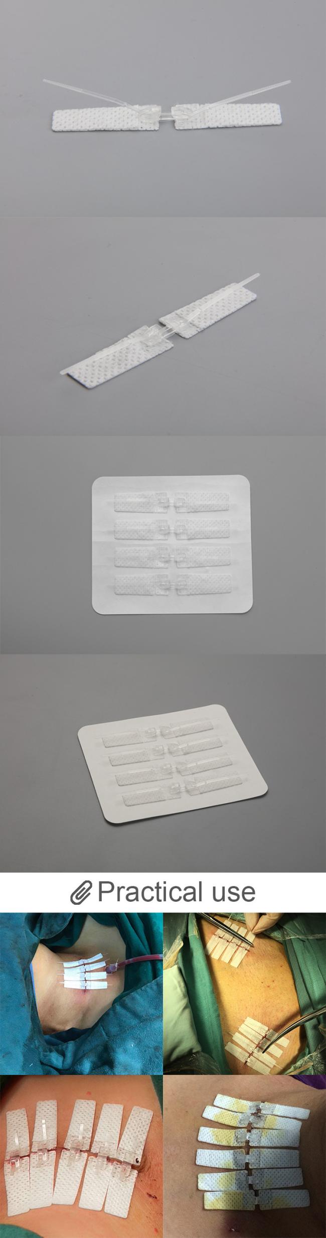 Self-Adhesive Dermaclip wound closure device in medical packaging