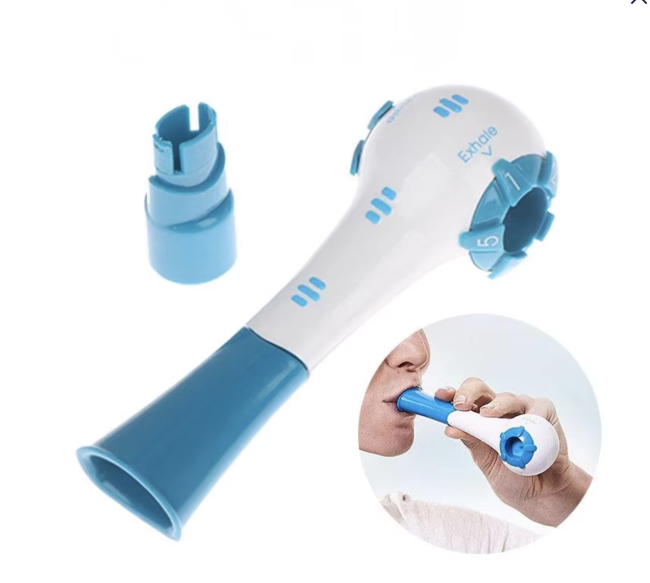 Respiratory trainer device front view