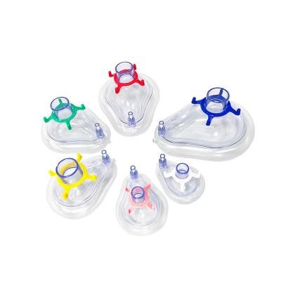 China Disposable Medical Surgery Consumables PVC Anesthesia Masks Lightweight for sale