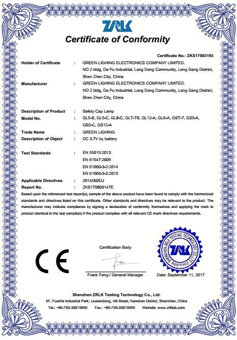 CE - GREEN LIGHTING TECHNOLOGY CO.,LTD