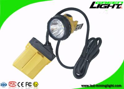 China 10.4Ah IP68 Mining Cap Lights 25000 Lux Minig Corded Cable With Low Power Warning for sale