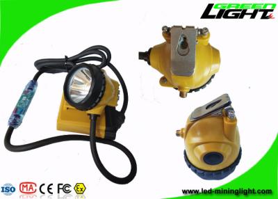 China 10.4Ah IP68 Mining Cap Lights 25000 Lux Minig Corded Cable With Low Power Warning for sale