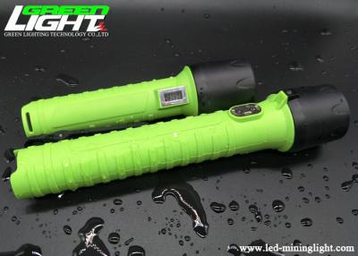 China Wasserdichter wieder aufladbarer geführter Taschenlampen-Bergmann Security Green Color 12000LUX zu verkaufen