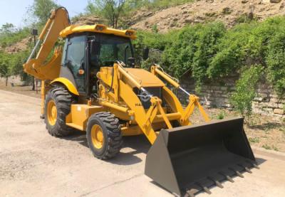 China 2.5 Ton Backhoe Loader With 1m3 Loader Bucket & 0.3m3 Backhoe Bucket, YUCHAI 75kw Engine for sale