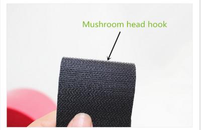 China Magic Stock Mushroom Head hook and loop tape fasteners In Stock , Black Colour for sale