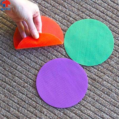 China Nylon hook and loop circle 4 and 5 inch classroom carpet sit spots markers with 30 pcs per pack for sale