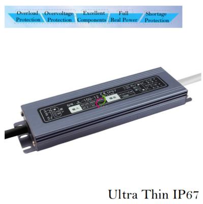 Cina Alimentatore per striscia luminosa 12V 150W 12,5A Lampada da parete Wash IP67 ultra sottile in vendita