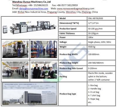 Chine 2016 le plus nouveau sac de textile tissé du prix concurrentiel pp non faisant le manuel de machine à vendre