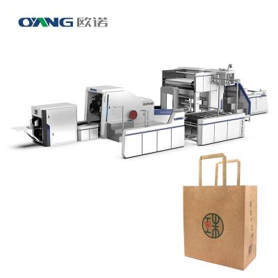 Chine Série automatique de machine de sac de papier de corde plate des machines de Zhejiang Ounuo à vendre