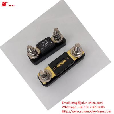 China Eu UL Manual Reset Amplifier Circuit Breaker 30A-500A32V Automotive Fuse Holder Plastic/Nylon Housing for sale