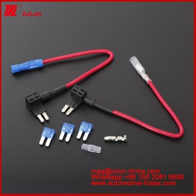 China 12V MINI SMALL MEDIUM Size Car Fuse Holder Add-A-Circuit TAP Adapter Micro2/M2 Car Add A Circuit Fuse Tap Adapter 16AWG 17-18cm Fuse Taps Holder Fuse Components For Automotive for sale