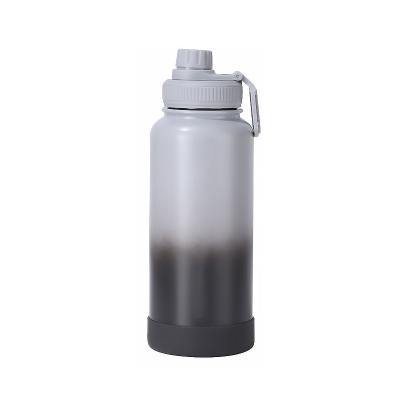 Thermos à double paroi isolée en acier inoxydable anti-déversement Noir gris