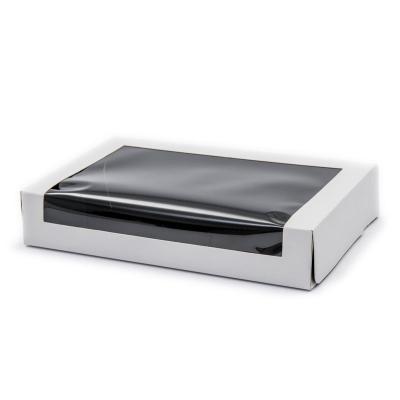 Chine Boîte à emporter à sushi de catégorie comestible de rectangle avec la fenêtre de PVC à vendre