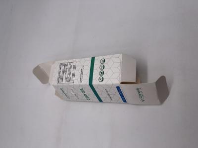 중국 백색 카드보드 건강 관리 제품 CBD 오일 패키지용 맞춤형 CBD 포장 판매용