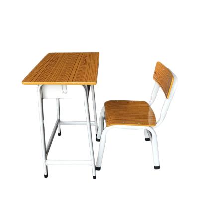 China Iron Plywood Classroom Table And Chair Durable Student Chair And Desk for sale