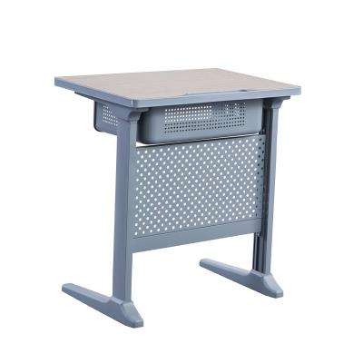 China Single Student Desk and Chair Set 760mm Height Aluminum Classroom Table with 650mm x 450mm Desktop for sale