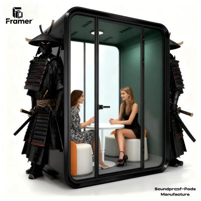 China Office Furniture Soundproof Office Phone Booth Silence Single Seater Cabin Booths For Airport Open Privacy Pods for sale