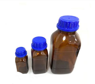 China Frasco de reagente de vidro marrom âmbar 100 ML 250 ML 500 ML 1000 ML com graduação à venda