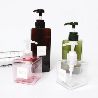 中国 450ml PETGの正方形の石鹸ディスペンサー650ML 250mlの泡ポンプ プラスチックびん 販売のため