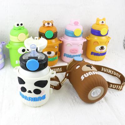 Chine bouteille de thermos animale de l'acier inoxydable 550ml avec la couverture de silicone à vendre