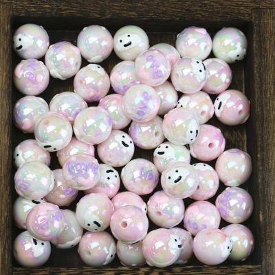 Chine Chunky Gumball Rose Couleur En Vrac Bubblegum Perles Acrylique Perles En Vrac Pour Bijoux à vendre