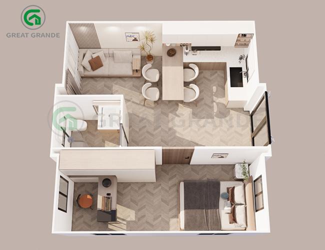 Grande expanding house Efficient Installation and Space Utilization