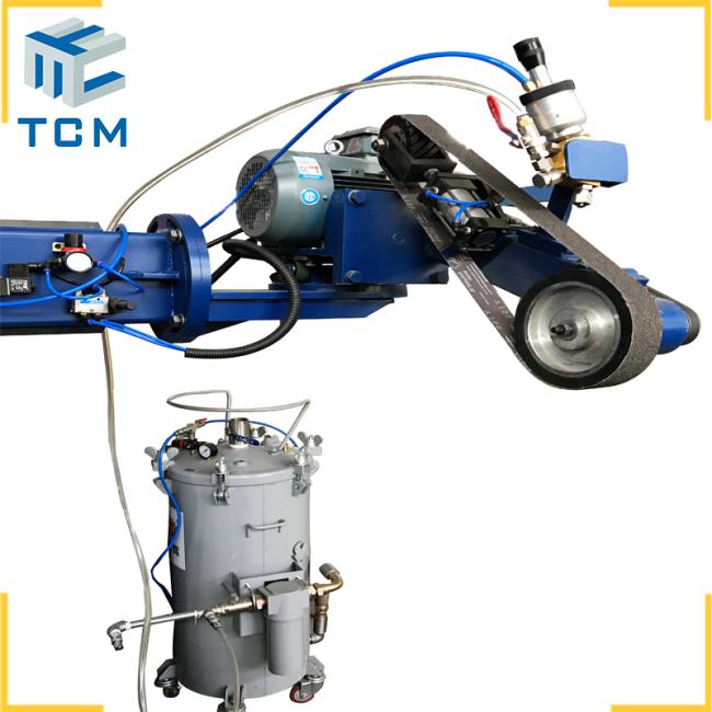 Stainless steel polishing wax application system