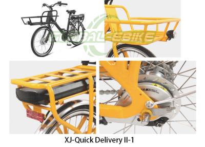 Κίνα Ενήλικες Σιδηροπλαίσιο φορτίο eBike, Ηλεκτρικό ποδήλατο με μπροστινό κουβά 25KM / H προς πώληση