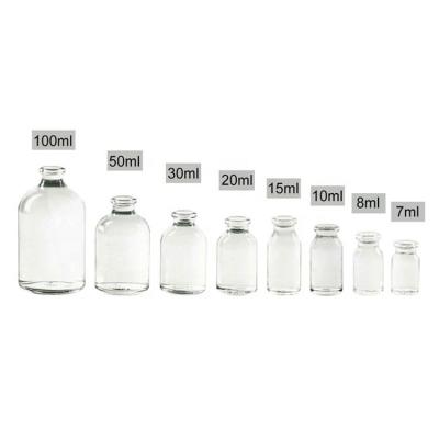 Chine 20ml 40ml 7ml-100ml Pharmaceutical Glass Injection Vial Roll USP Type II Clear Amber à vendre