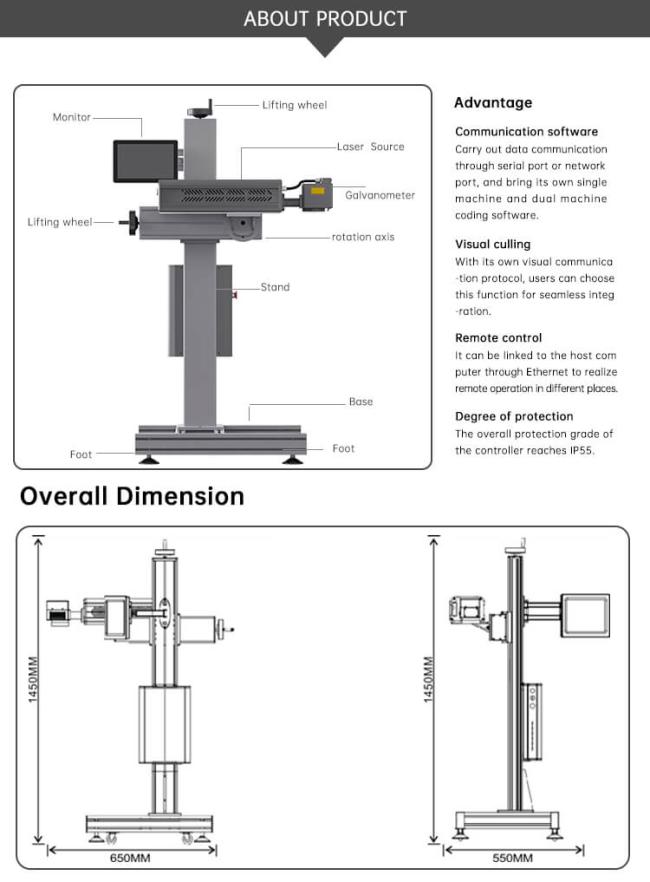 PET Bottle CO2 Laser Marking Machine front view
