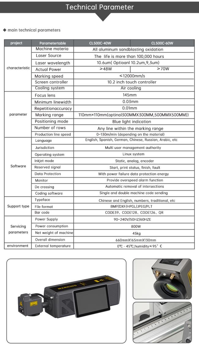 Close-up of laser marking on PET bottle