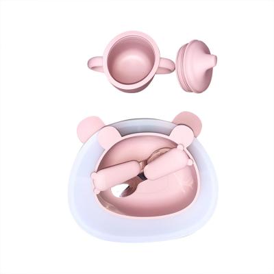 Κίνα Αντέξτε το σύνολο 6Pcs BPA σίτισης μωρών σιλικόνης μορφής ελεύθερο κύπελλο αναρρόφησης με το καπάκι προς πώληση