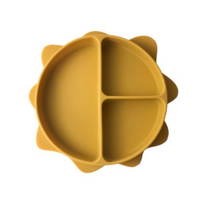 Chine Le silicone libre d'aspiration de bébé de BPA plaquent les cuvettes de alimentation écologiques Sun formé à vendre