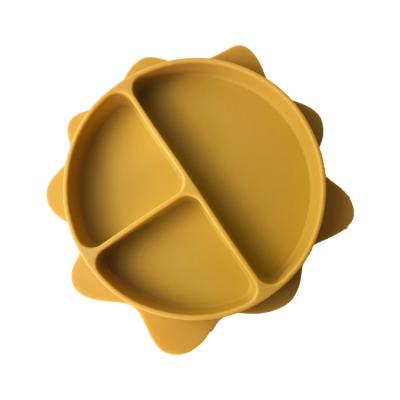 Chine Le silicone libre d'aspiration de bébé de BPA plaquent les cuvettes de alimentation écologiques Sun formé à vendre